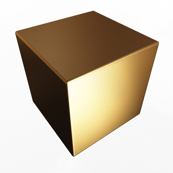 3D Gold Cube - TurboSquid 2001632