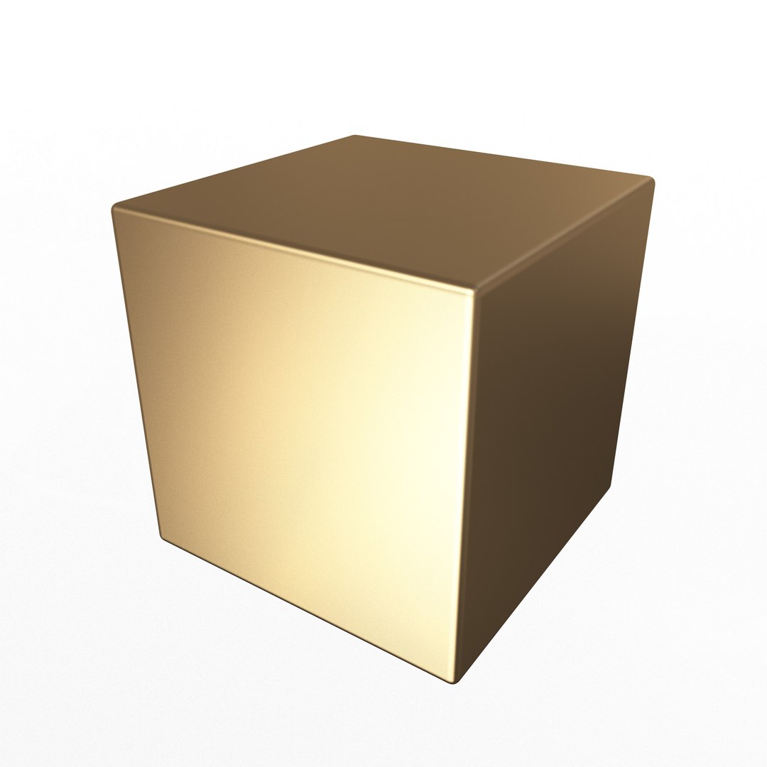 3D Gold Cube - TurboSquid 2001632