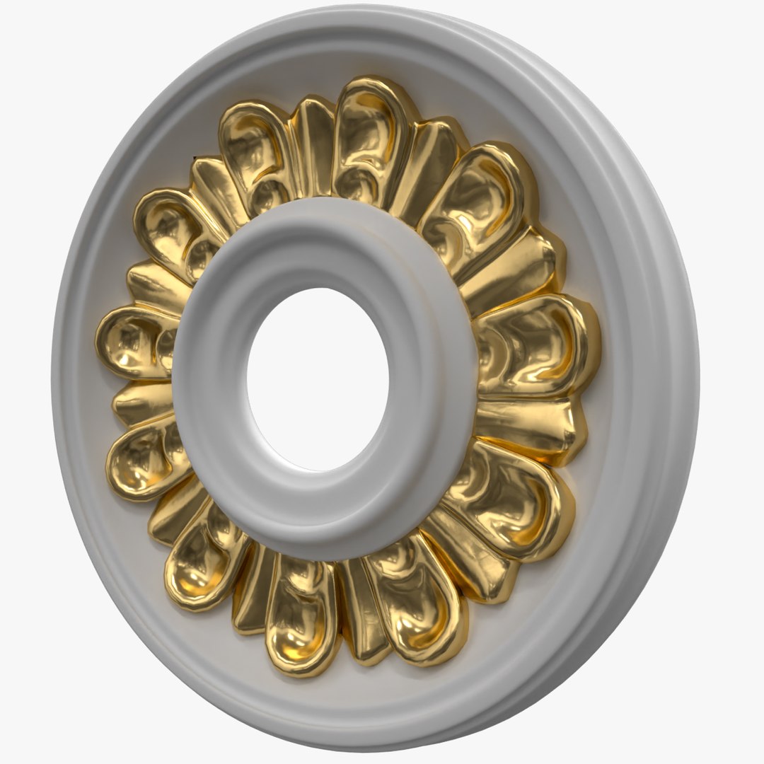 3D Ceiling Sockets Gypsum Plaster DR6 - TurboSquid 2030543