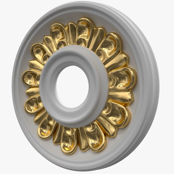 modelo 3d Ceiling Sockets Gypsum Plaster DR6 - TurboSquid 2030543