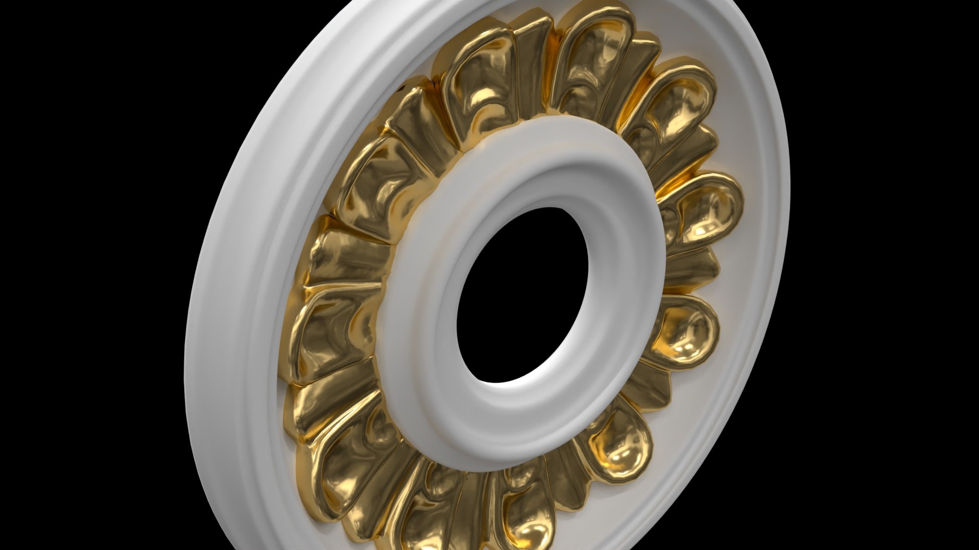 3D Ceiling Sockets Gypsum Plaster DR6 - TurboSquid 2030543