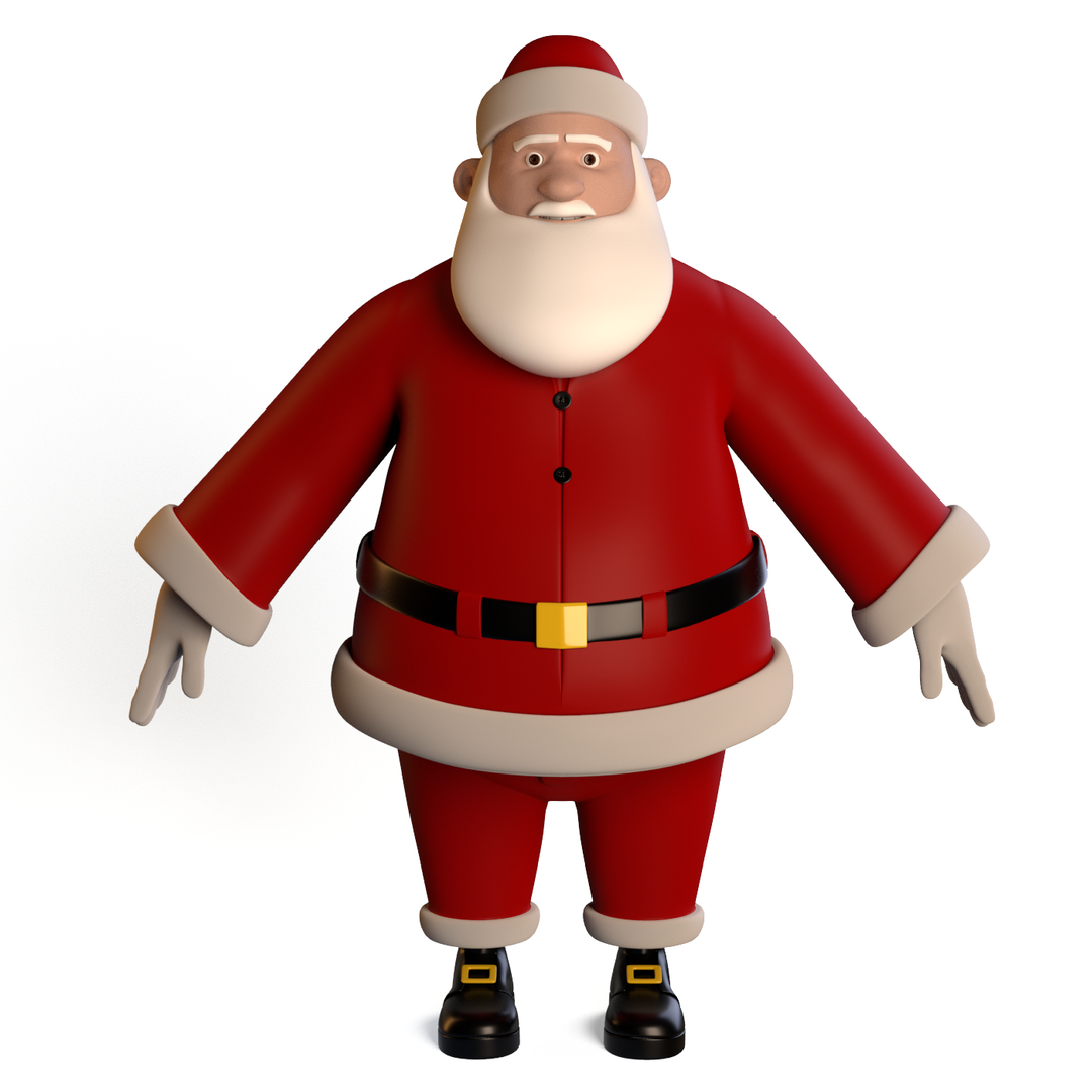 Santa Cartoon 3D - TurboSquid 1217442
