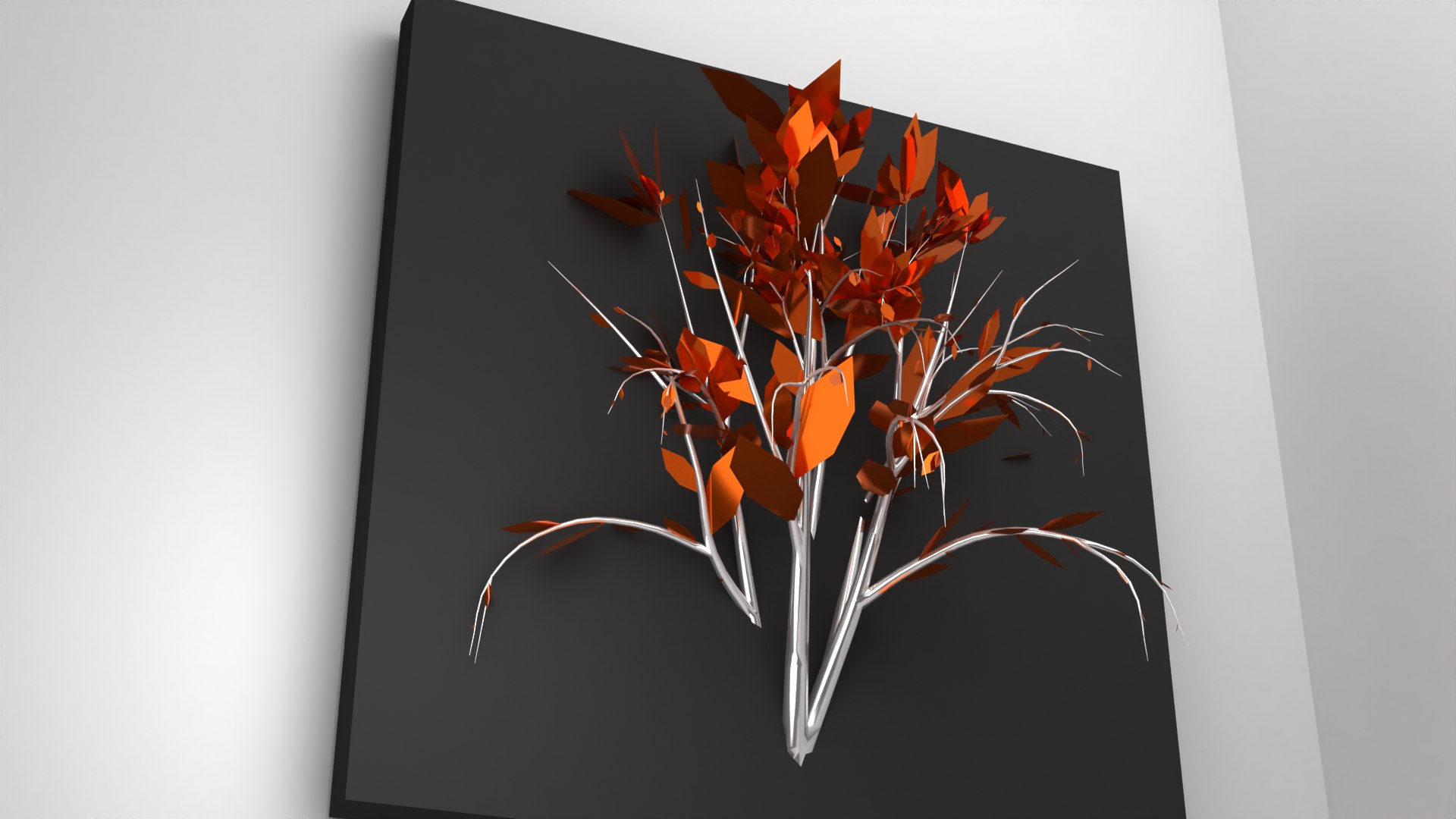 3D Wall Decoration Tree Metalic Style Model - TurboSquid 2064132