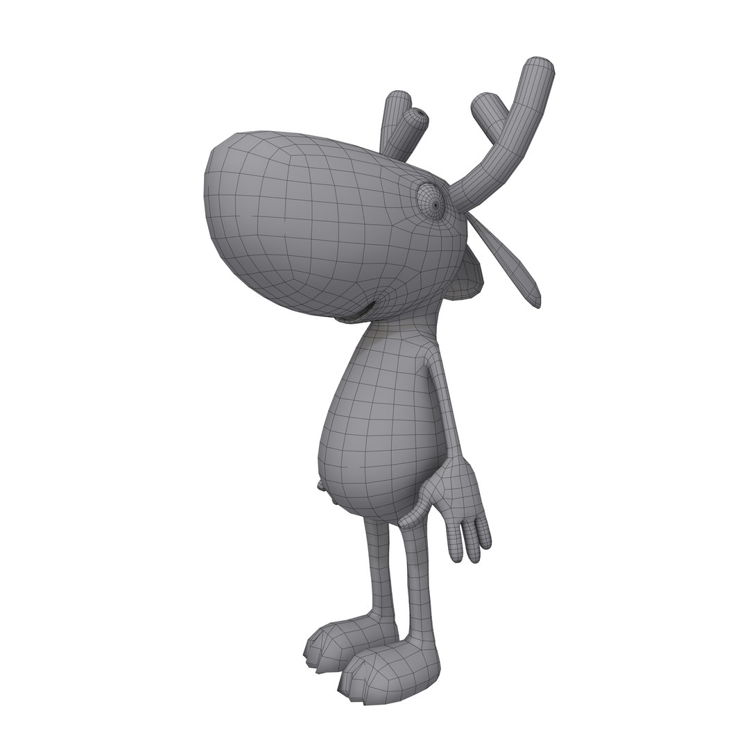 Deer cartoon 3D model - TurboSquid 1757896