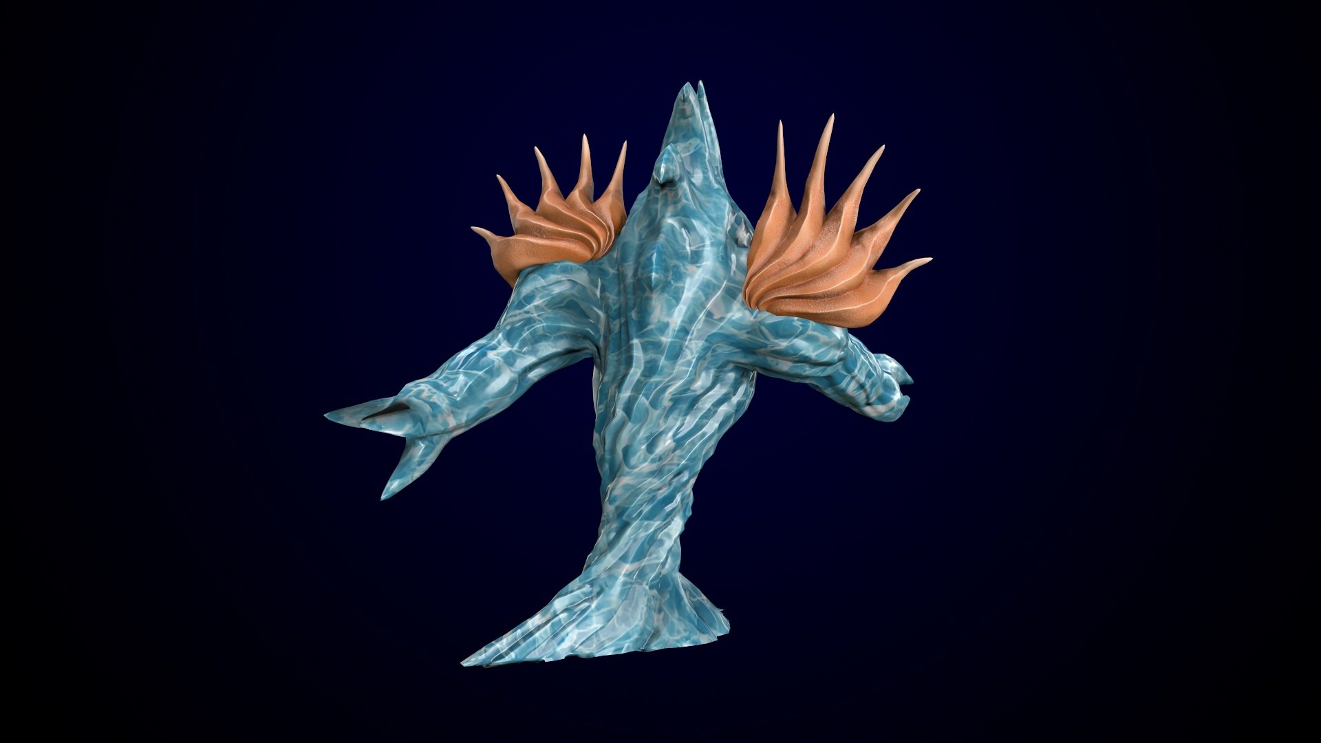 3D Low-poly Model Of The Character Water Elemental Model - TurboSquid ...