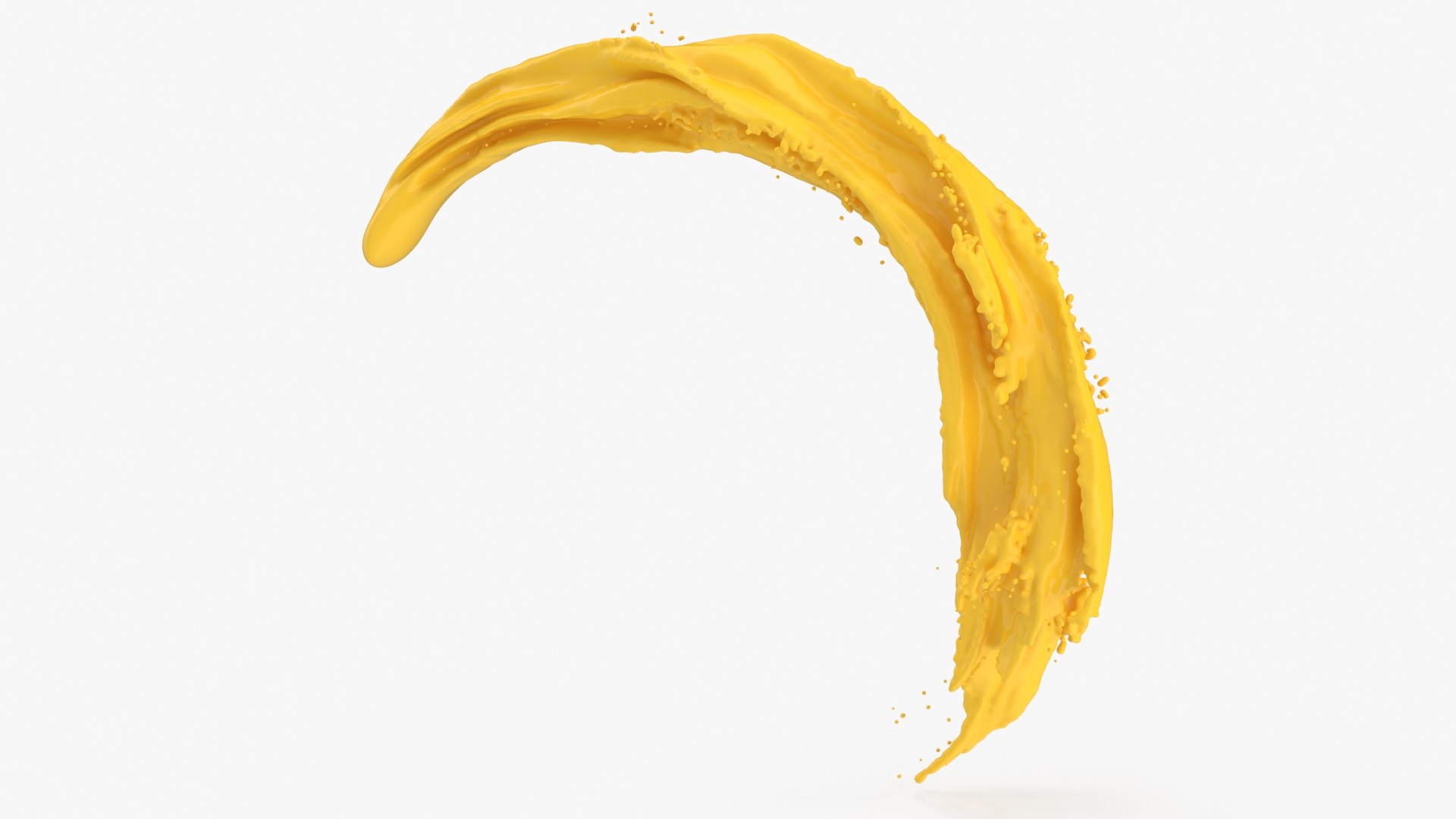 Yellow Splash 23 Model - TurboSquid 1872533