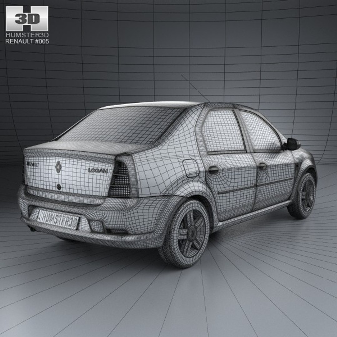 3d renault logan sedan