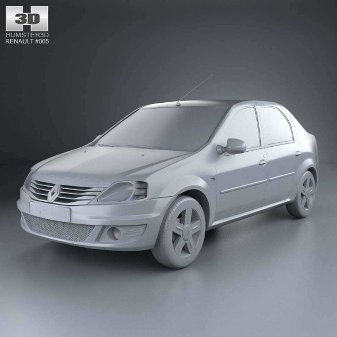 3d renault logan sedan