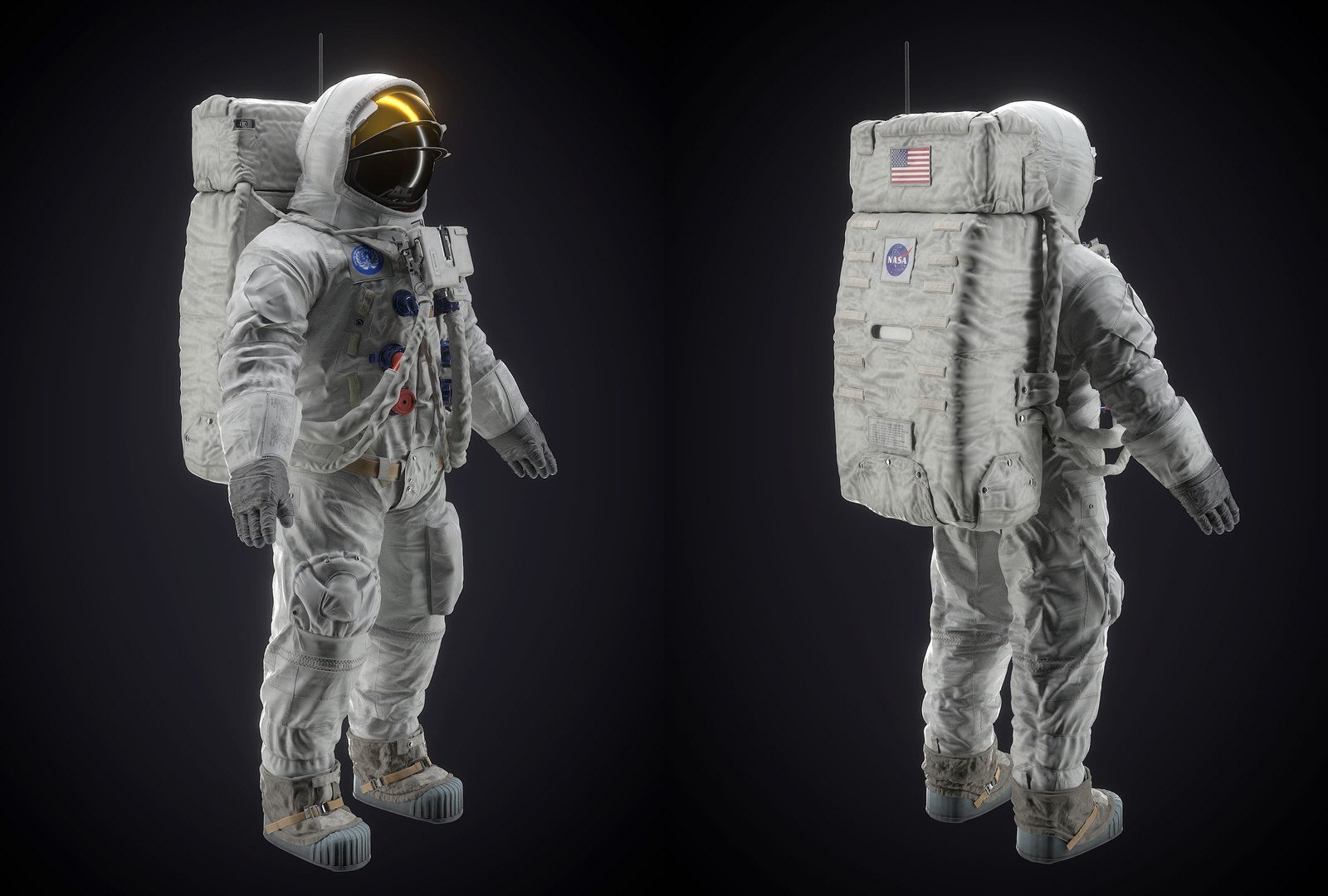 Apollo A7L Spacesuit - UN Insignia 3D - TurboSquid 1812499