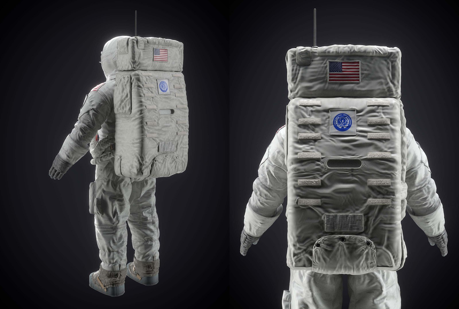 Apollo A7L Spacesuit - UN Insignia 3D - TurboSquid 1812499