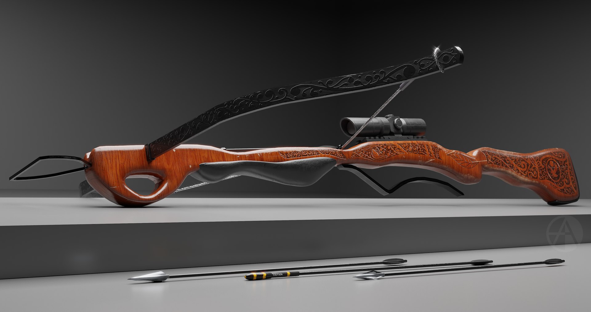 3D Medieval Crossbow Retrofitted Game Ready - TurboSquid 1964737