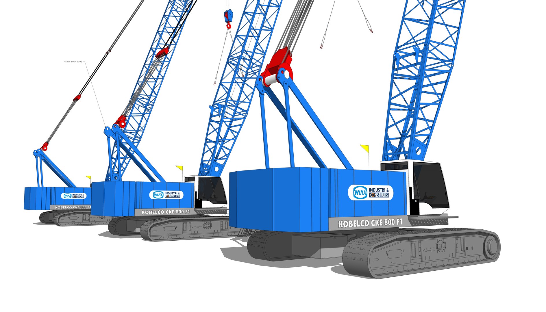 3D 3D Model Crawler Crane Capacity 80 Tons - TurboSquid 2150306