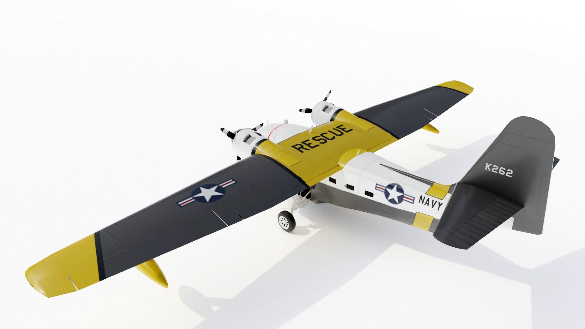 Grumman Hu-16 Albatross Aircraft 3d Model