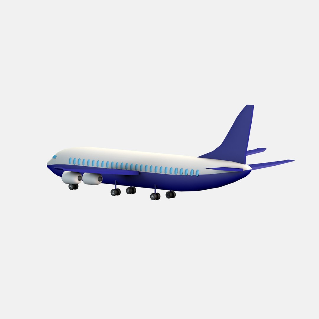 cartoon toon airliner 3d x