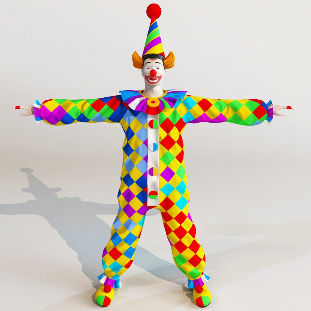 Clown Rigged Biped 3d Max