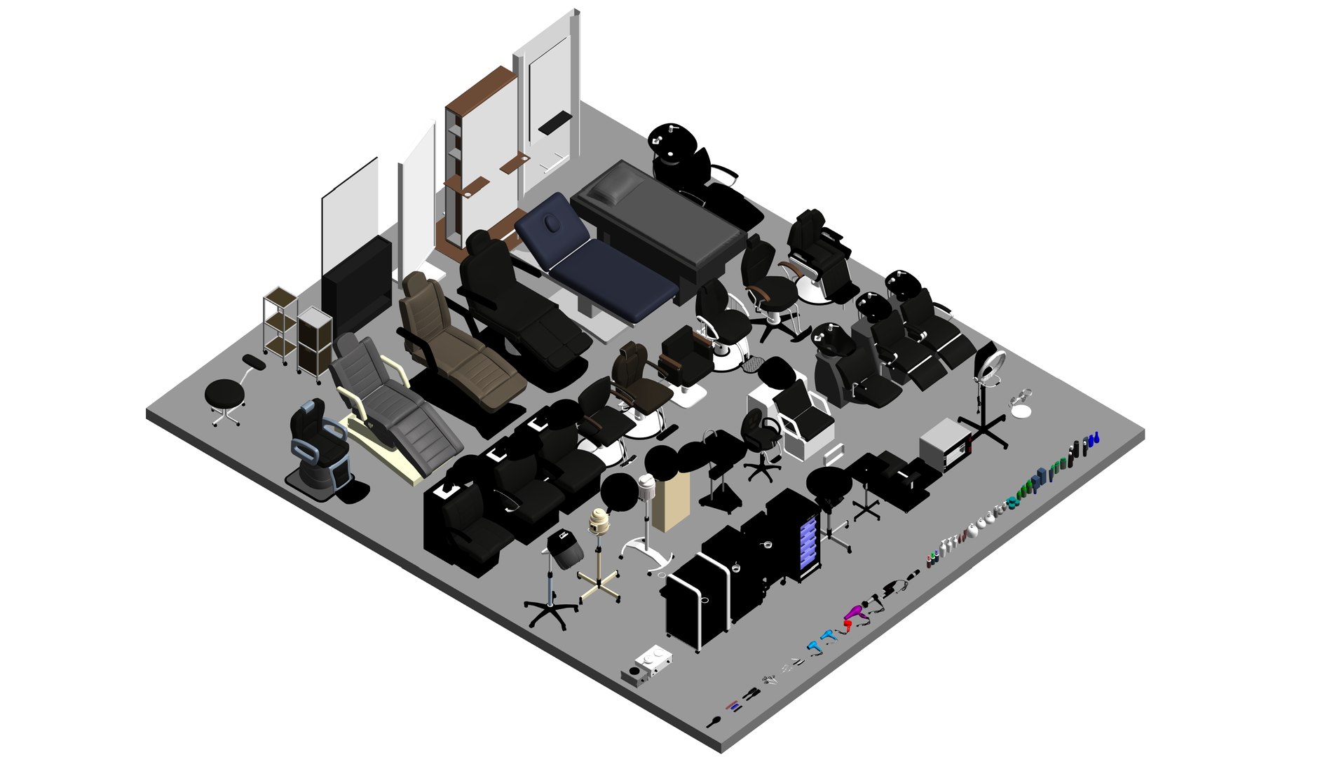 Salon Revit Family Furniture Model - TurboSquid 2260205