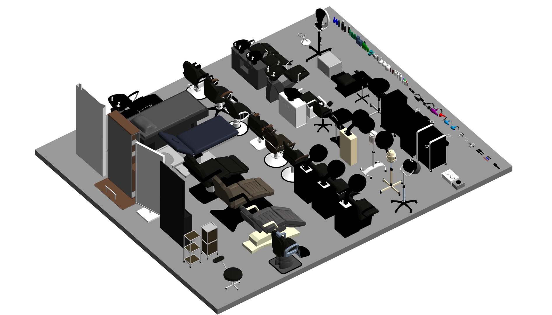 Salon Revit Family Furniture Model - TurboSquid 2260205