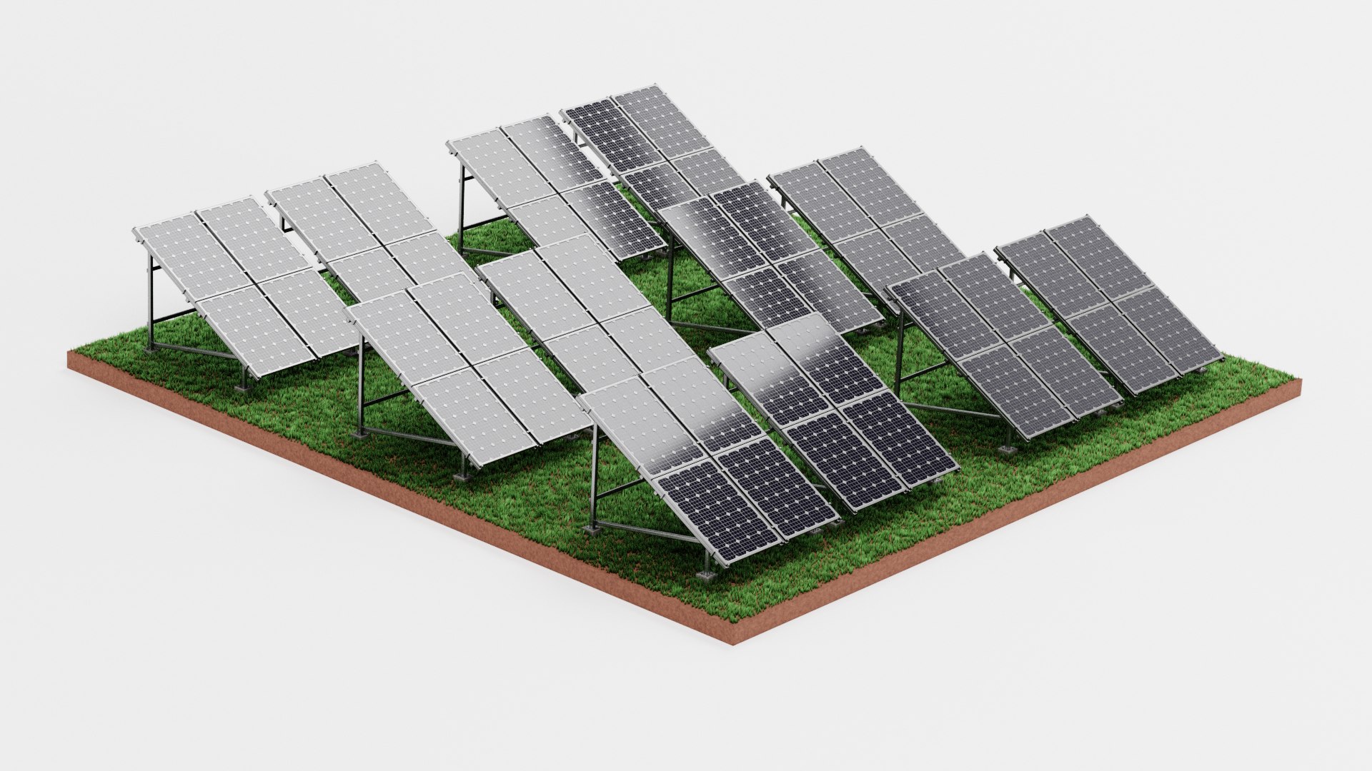 Solar Farm 1 3D - TurboSquid 1736280