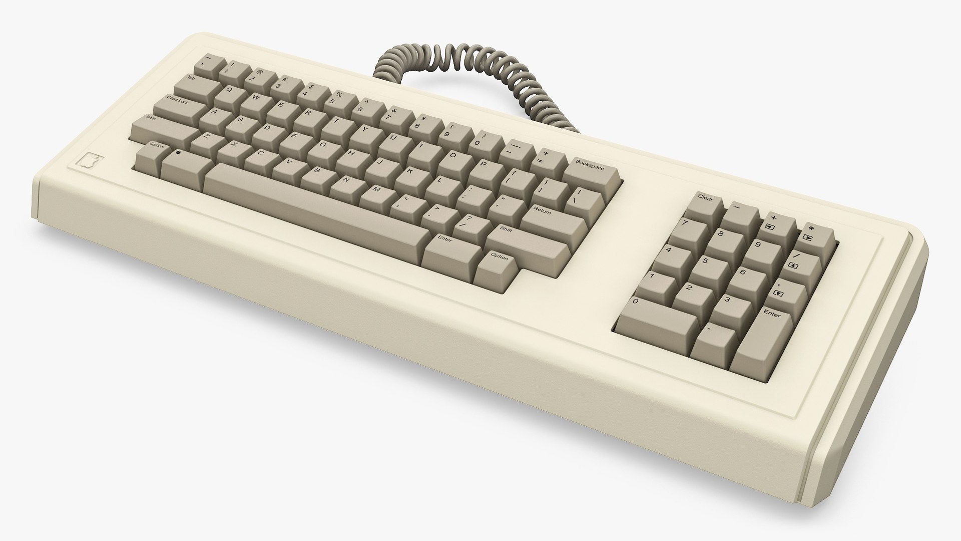 3D Model Apple Lisa A6MB101 Keyboard Vintage 1983-1986 M 1 - TurboSquid ...