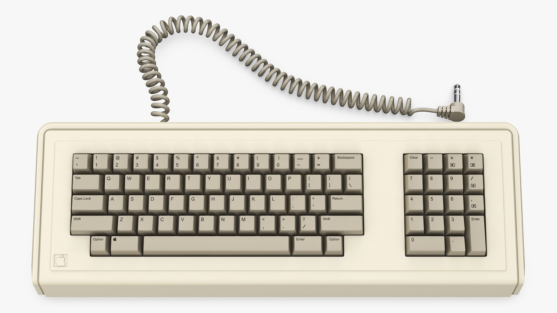 3D Model Apple Lisa A6MB101 Keyboard Vintage 1983-1986 M 1 - TurboSquid ...