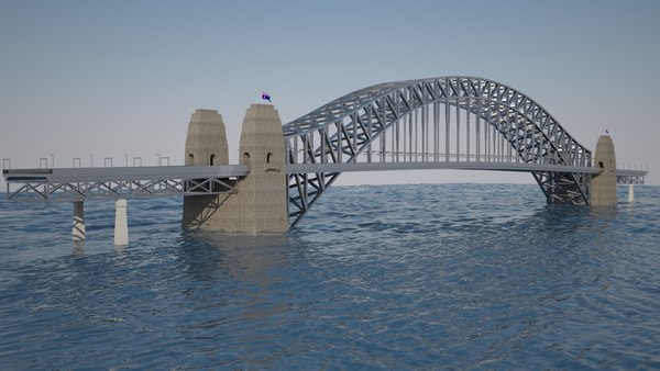 harbour bridge 3d model
