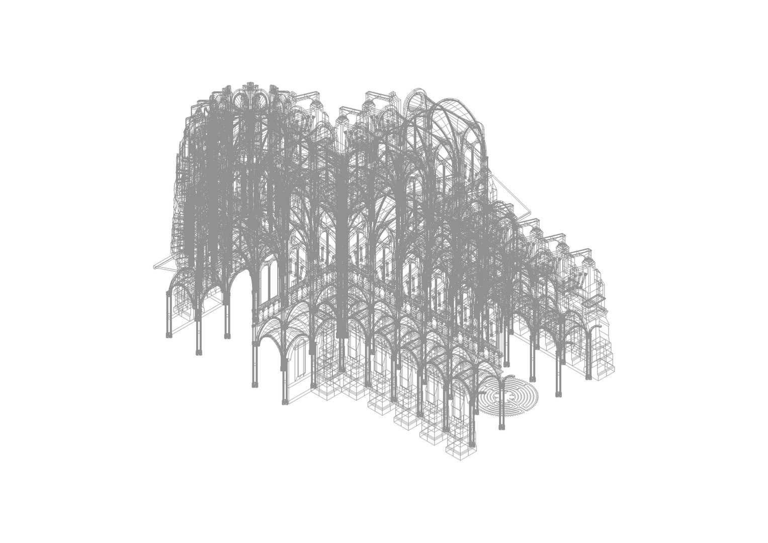 3D Chartres Cathedral Model - TurboSquid 1177979