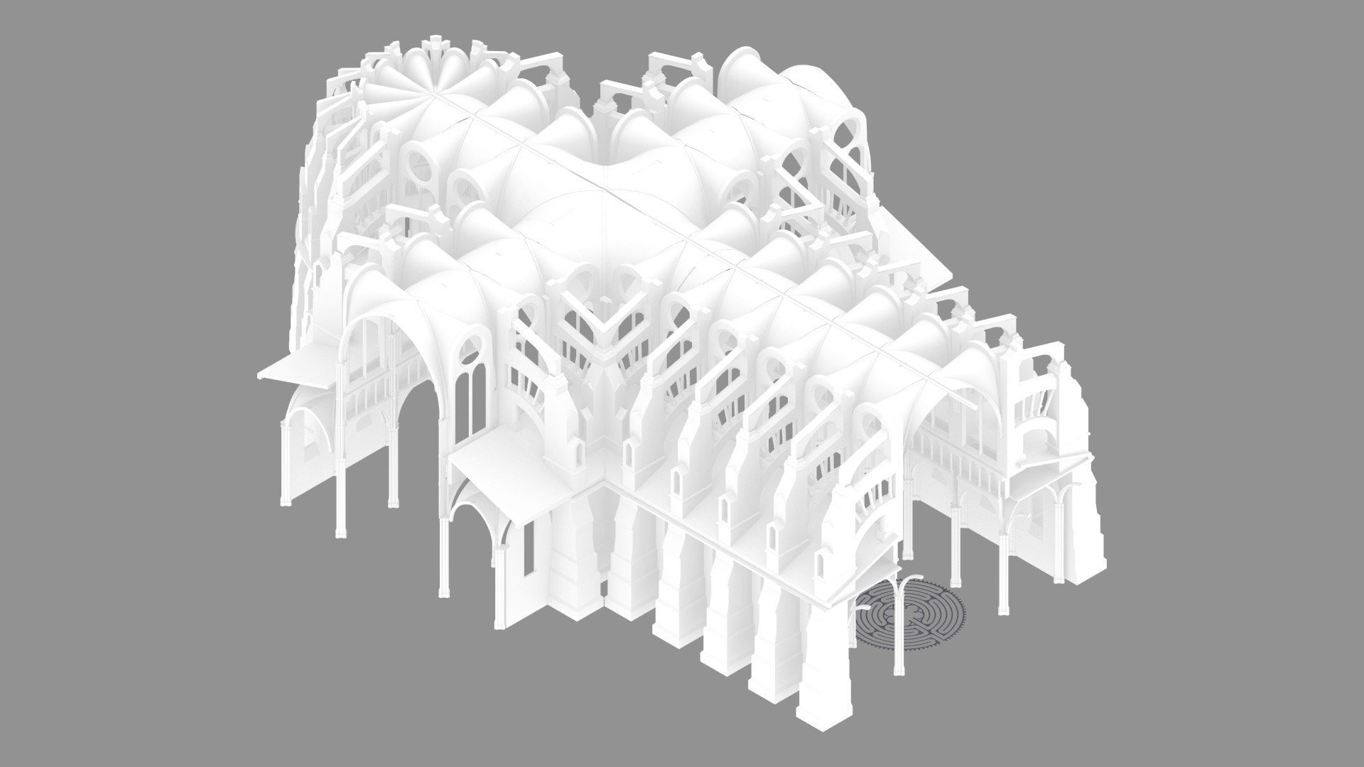 3D Chartres Cathedral Model - TurboSquid 1177979