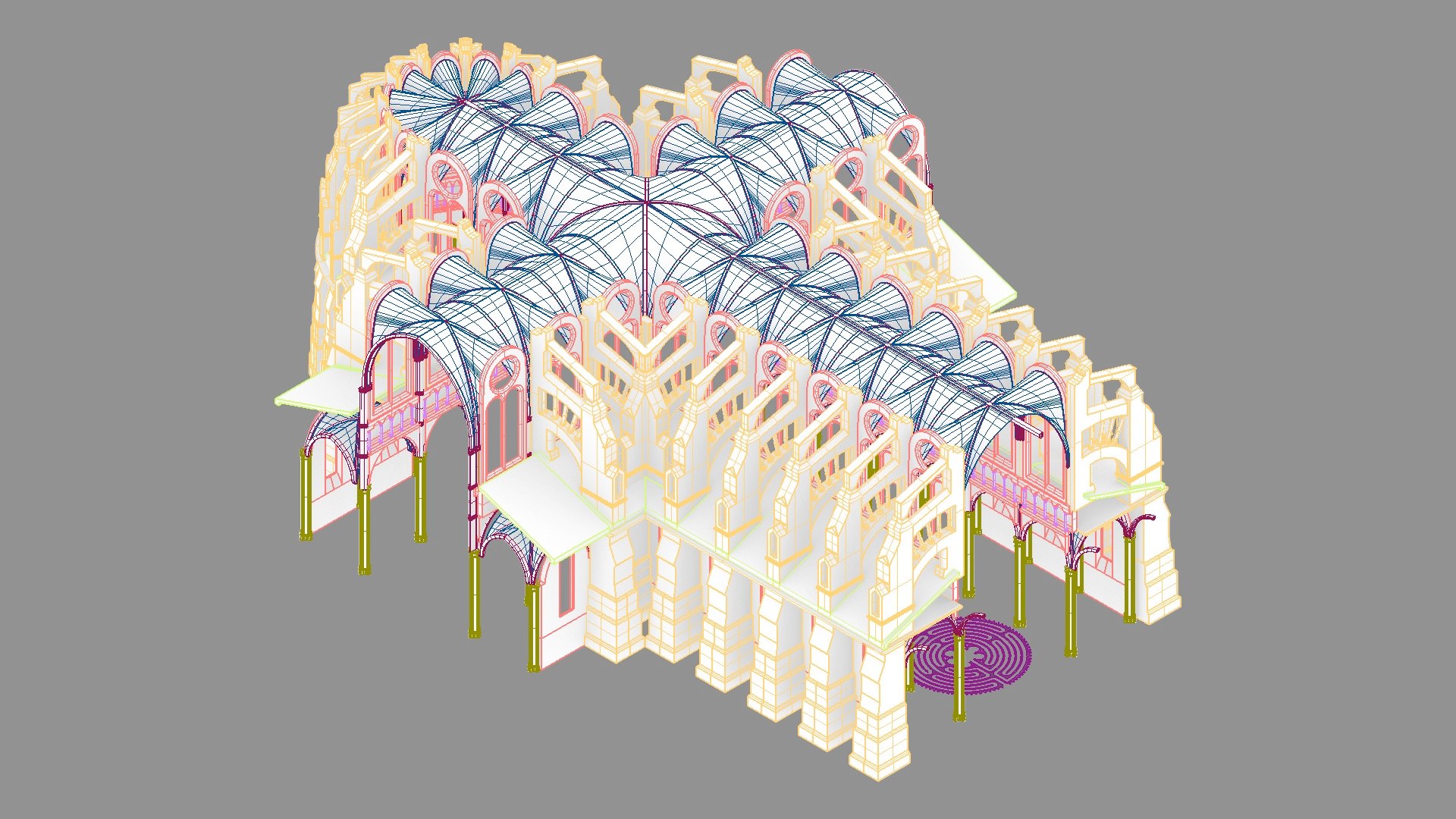 3D Chartres Cathedral Model - TurboSquid 1177979