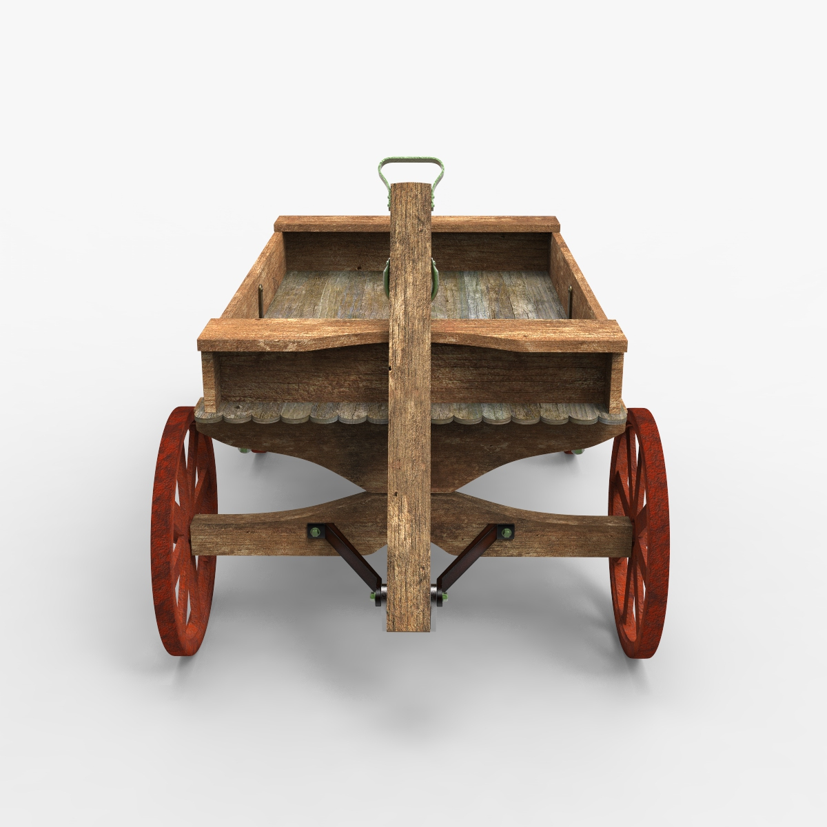 3d wooden wagon model