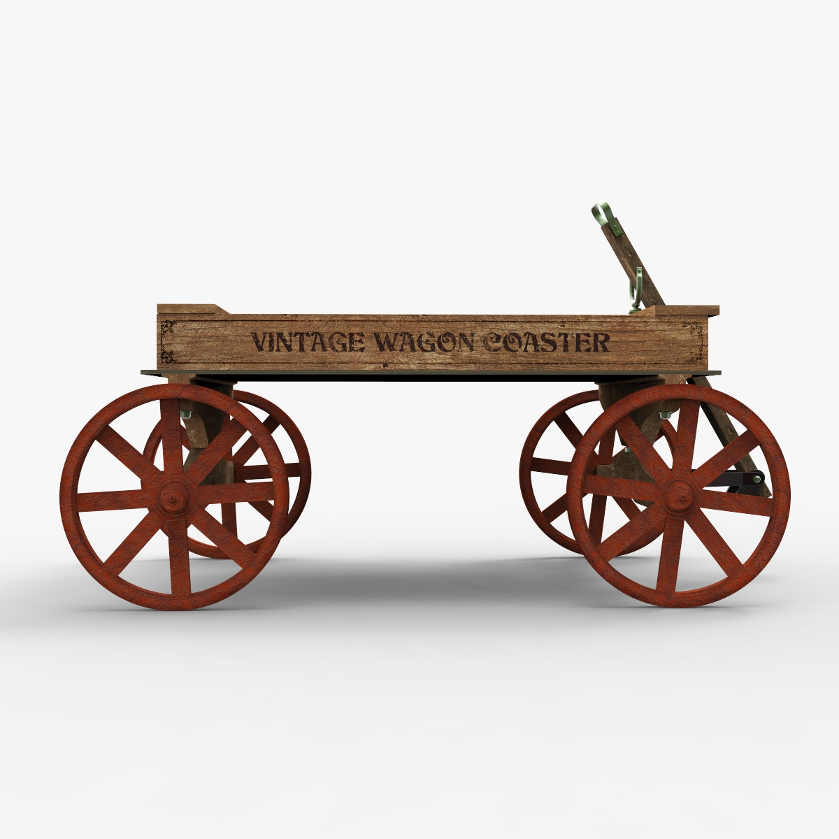 3d wooden wagon model
