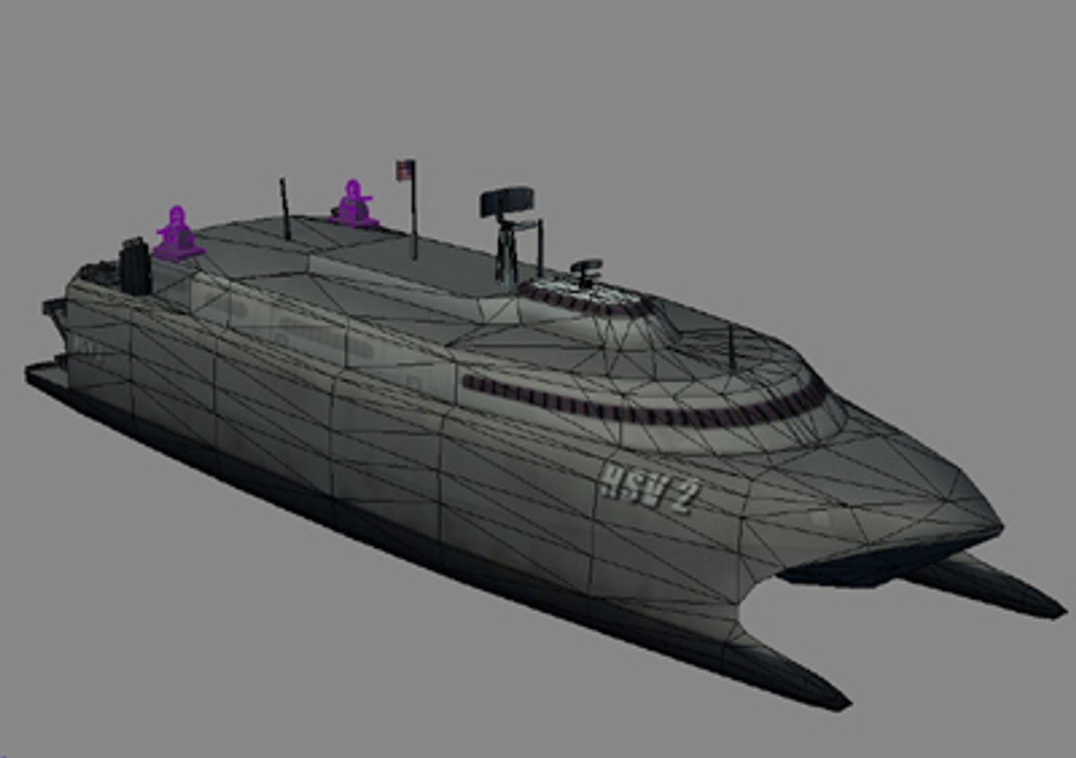3d Model Navy Uss-hsv2 Joint Venture