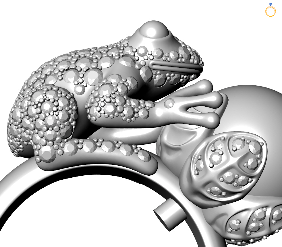 ring frog jewelry 3d 3ds