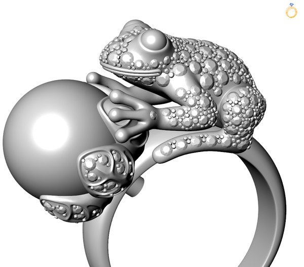 ring frog jewelry 3d 3ds