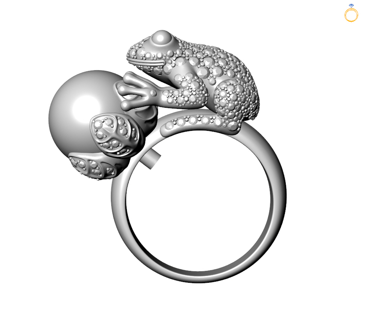 ring frog jewelry 3d 3ds