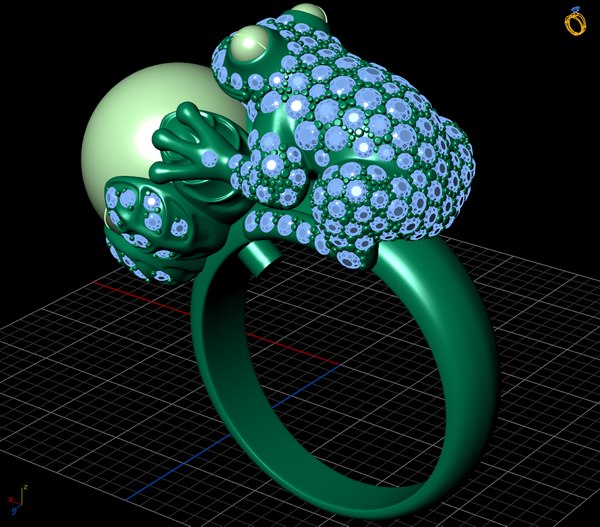 ring frog jewelry 3d 3ds