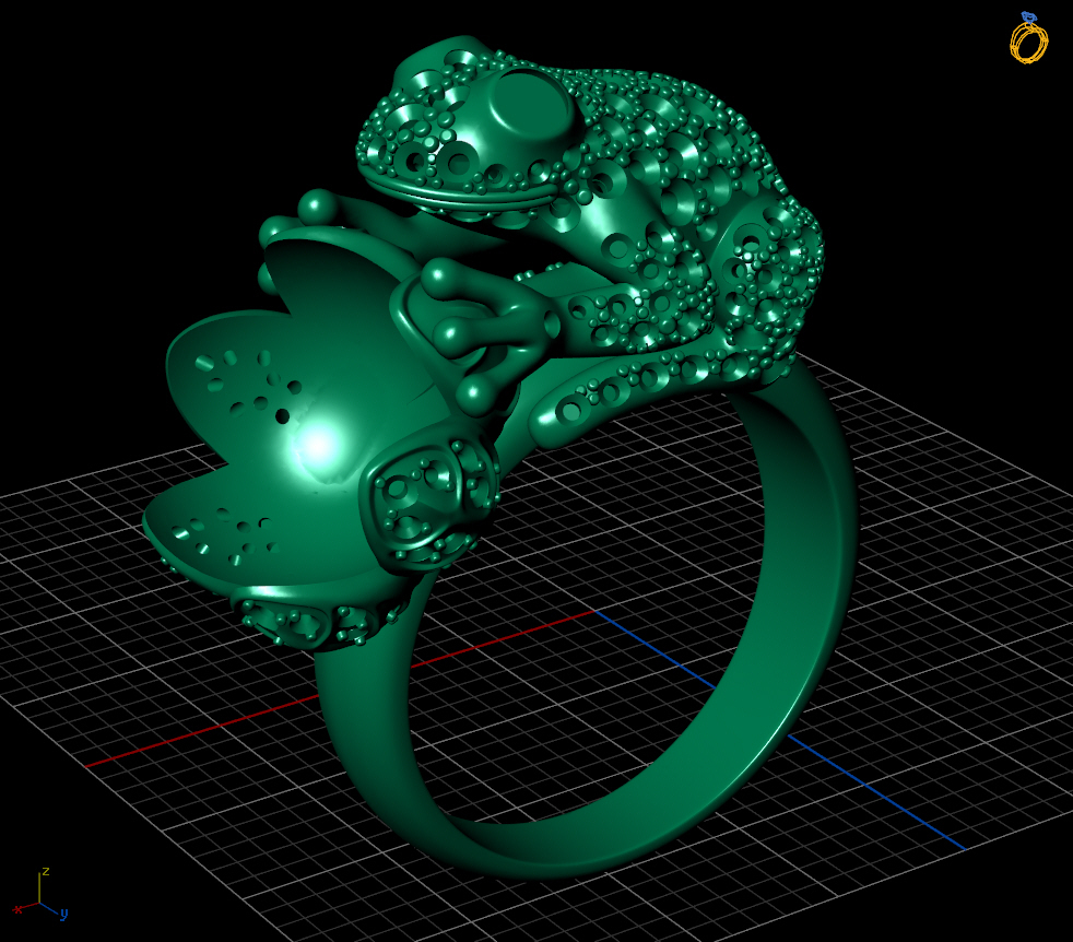 ring frog jewelry 3d 3ds