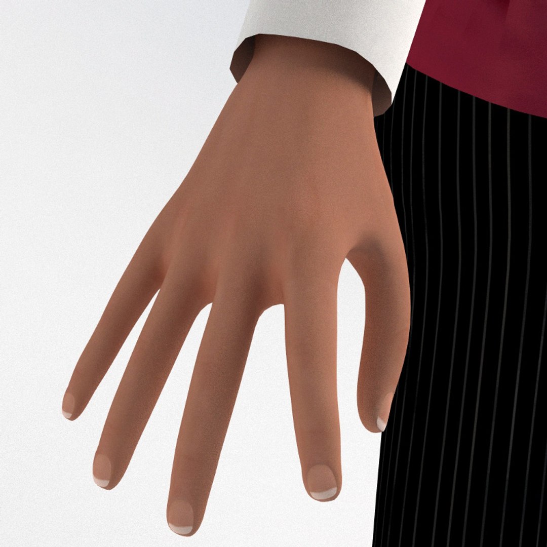 3d parking woman rigged model