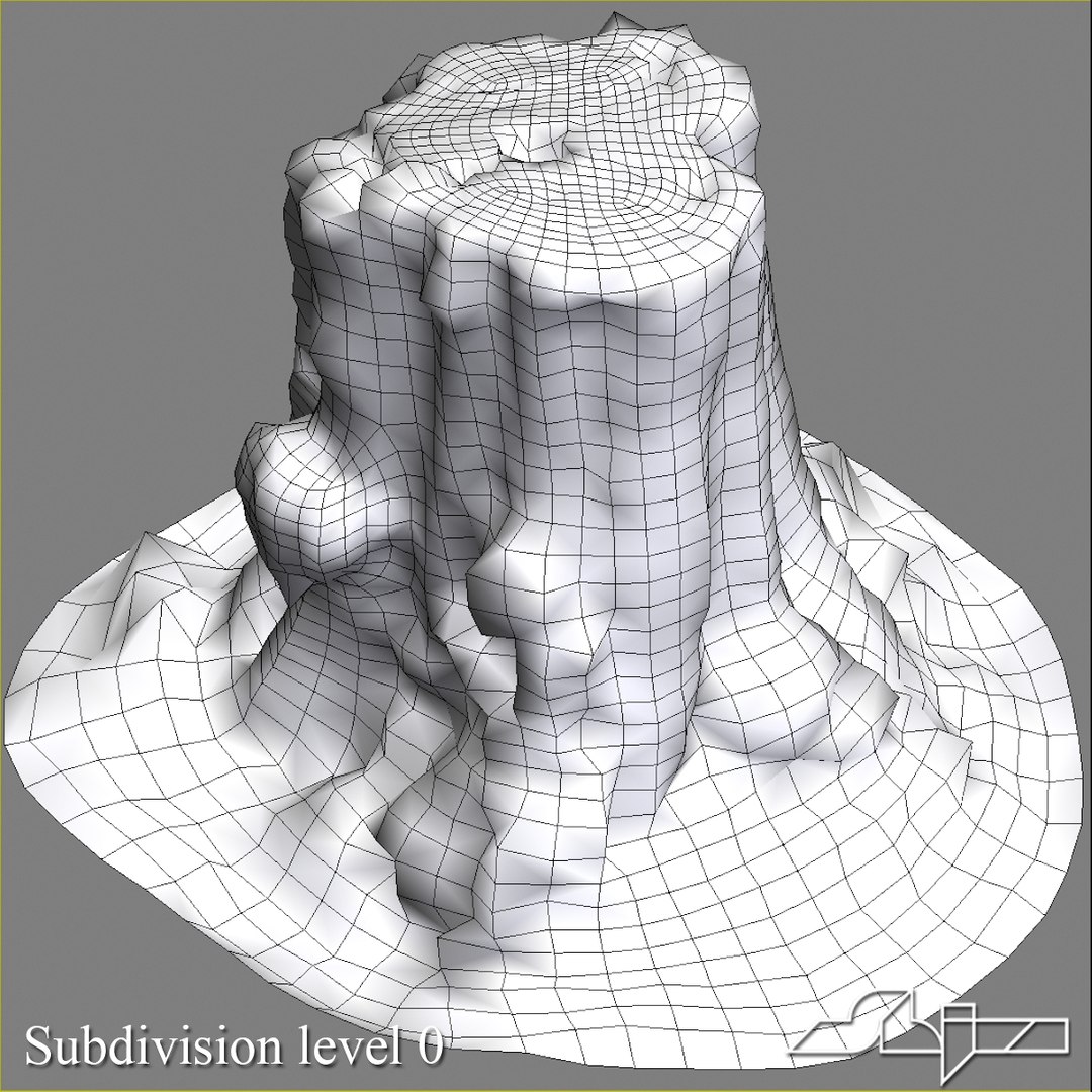tree stump 1 3d model