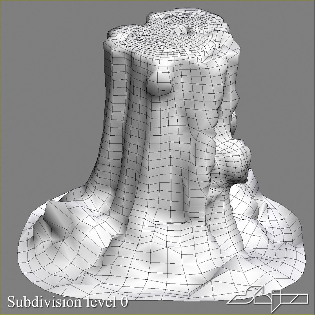tree stump 1 3d model