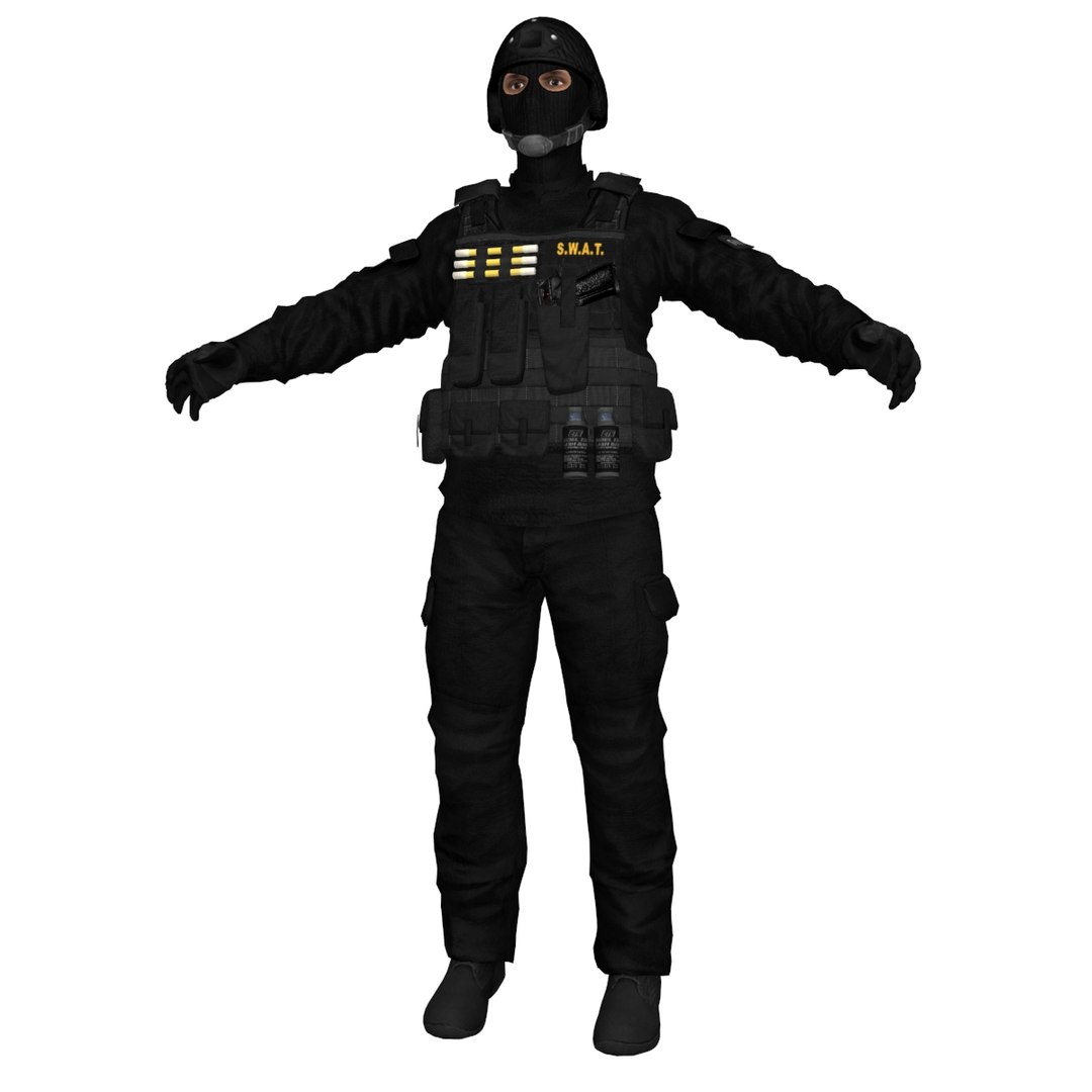 3d Rigged Swat Soldier Model