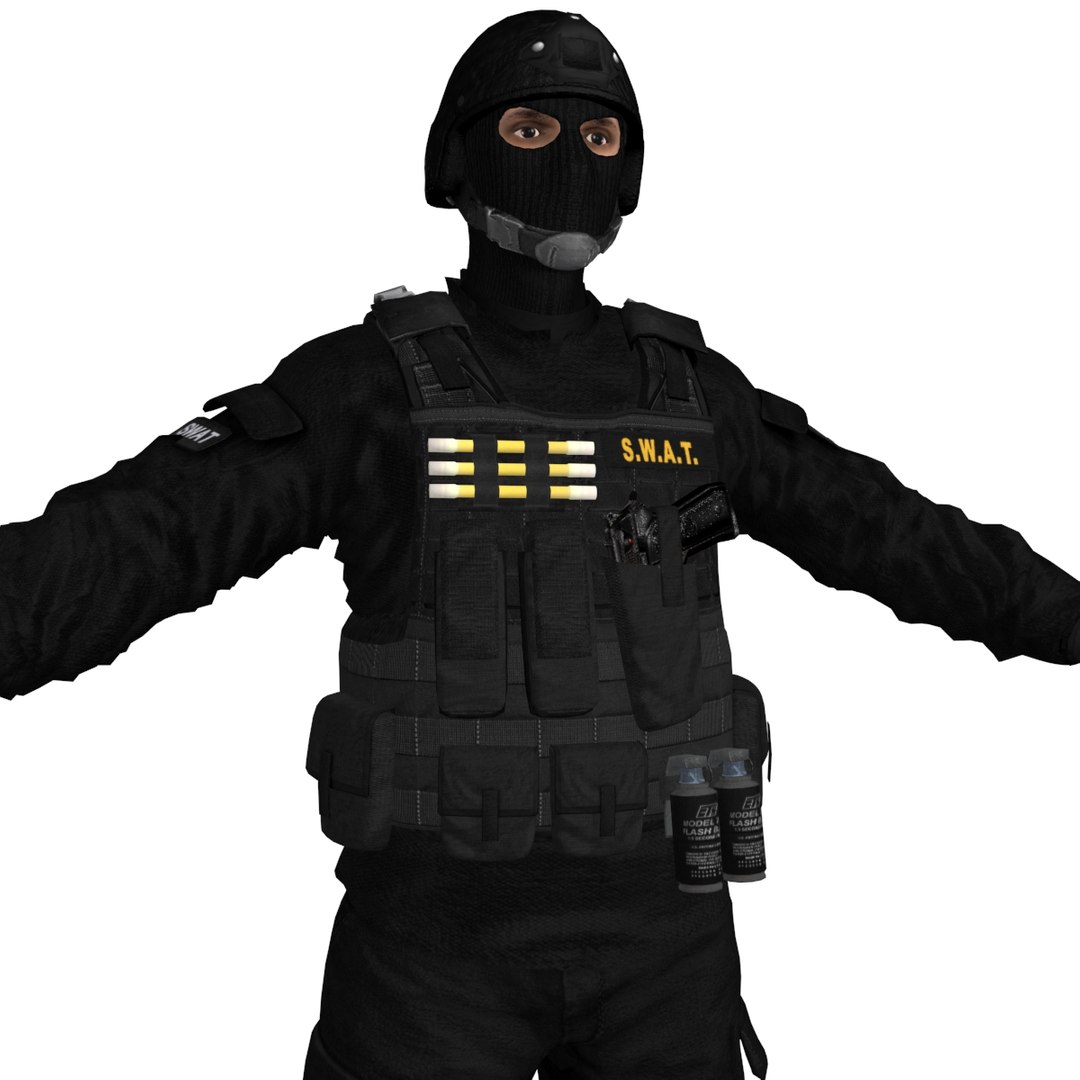 3d Rigged Swat Soldier Model