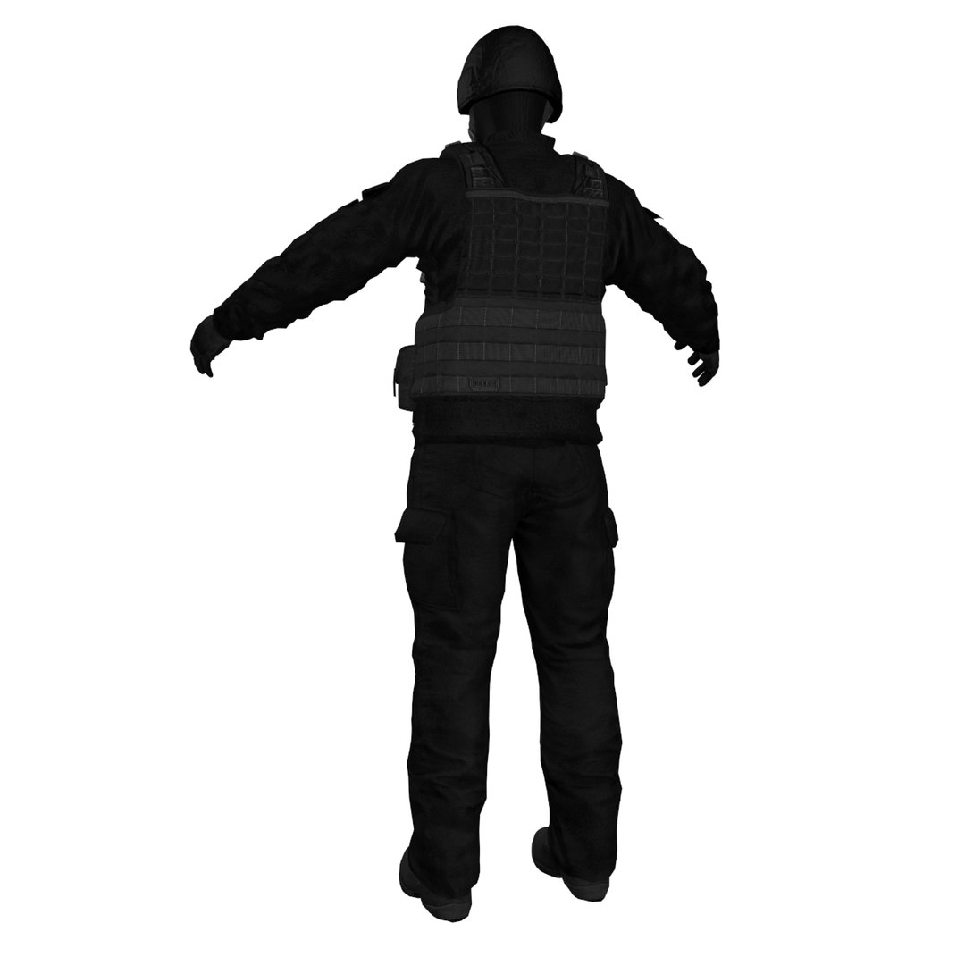3d Rigged Swat Soldier Model