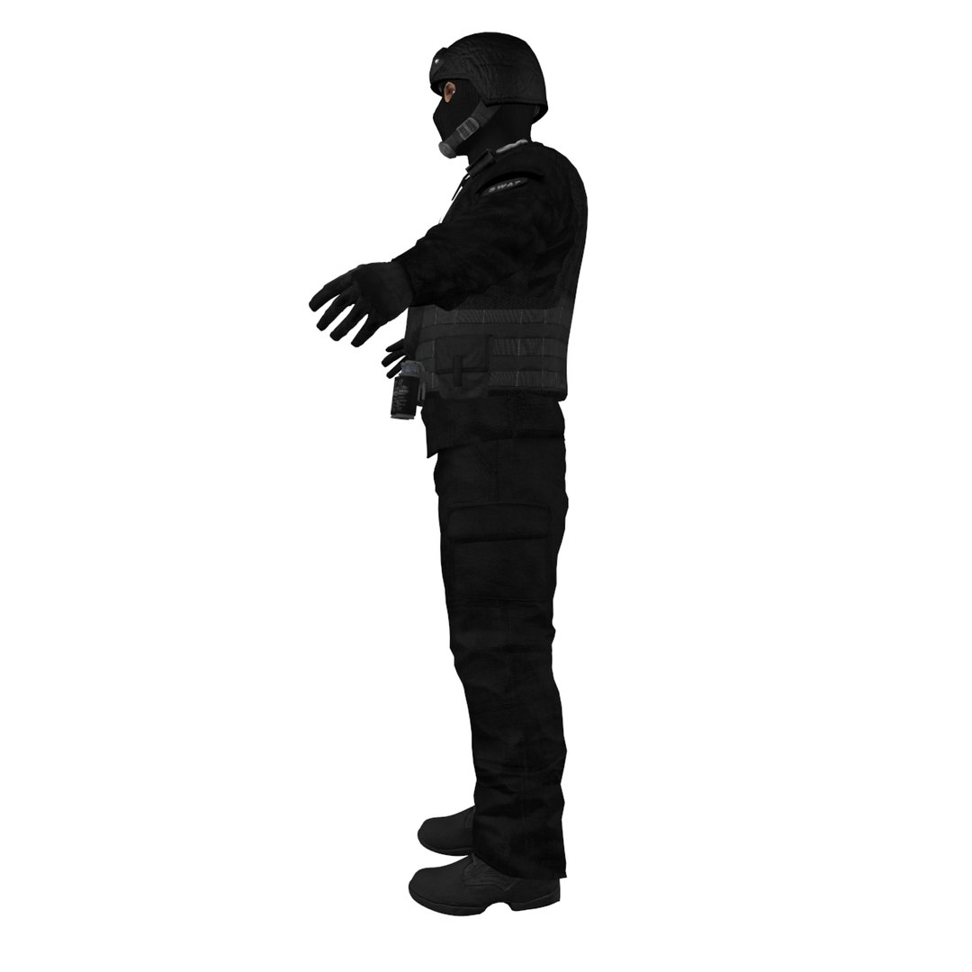 3d Rigged Swat Soldier Model