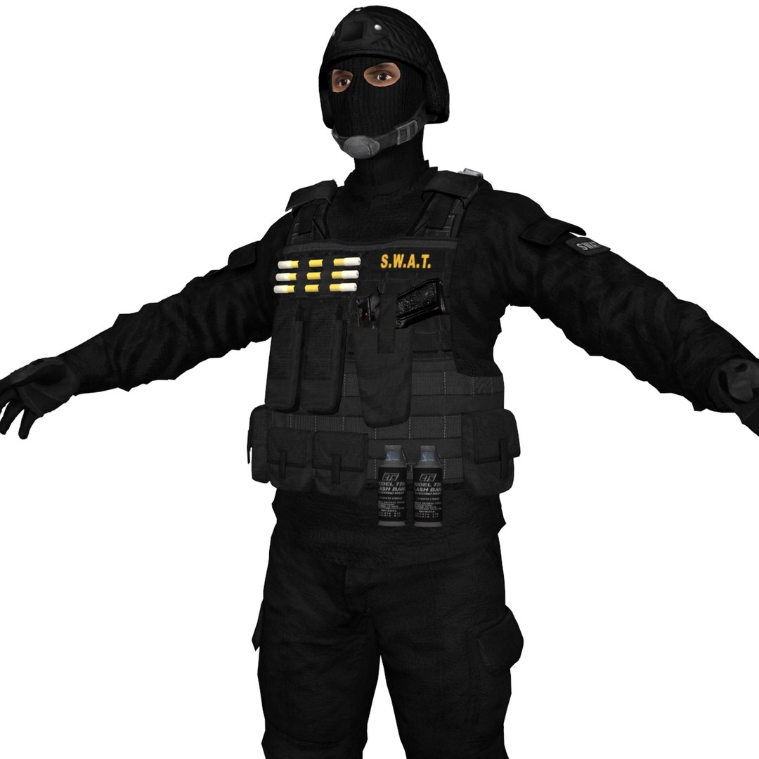3d Rigged Swat Soldier Model
