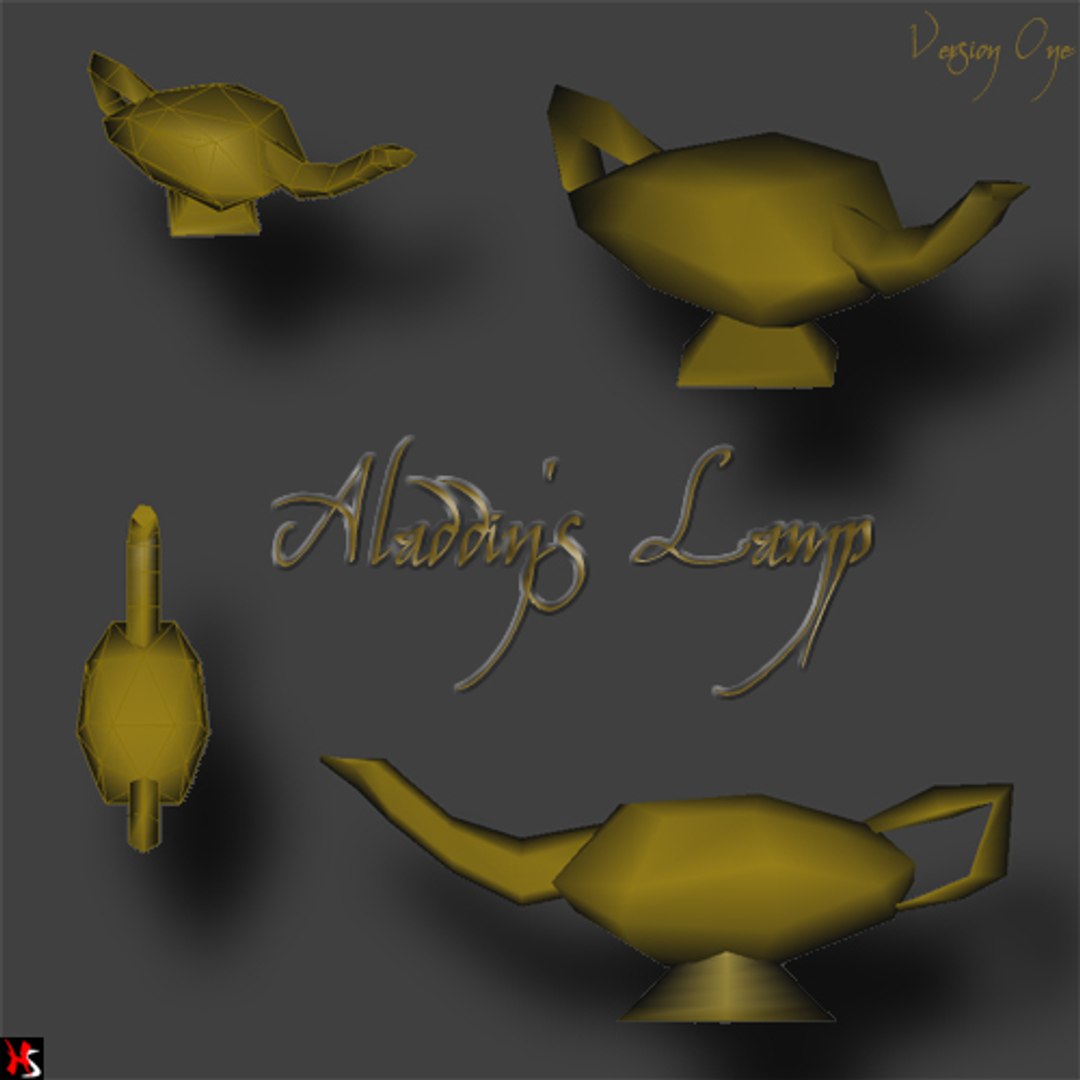 3d Model Aladdin Lamp