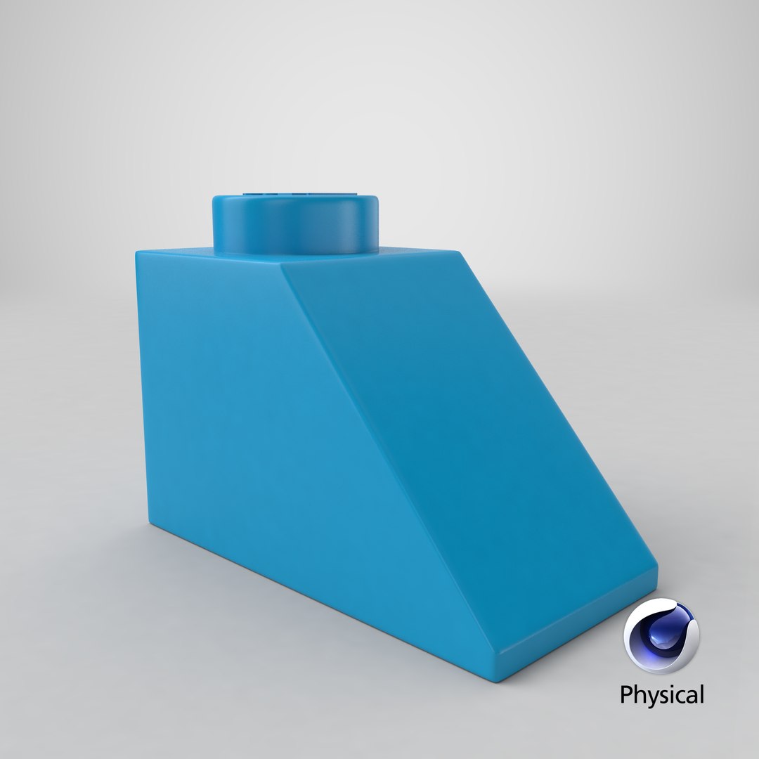 Lego brick 2x1 slope 3D model - TurboSquid 1409426