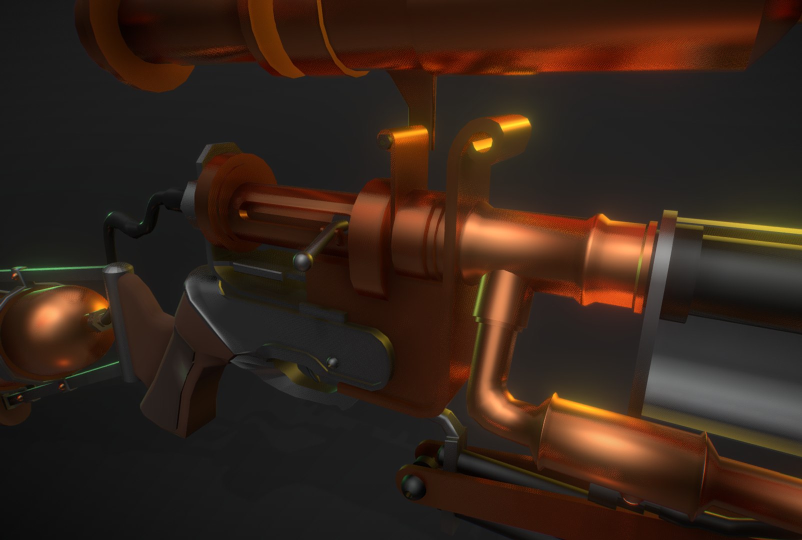 Steampunk Rifle 3D - TurboSquid 1543036