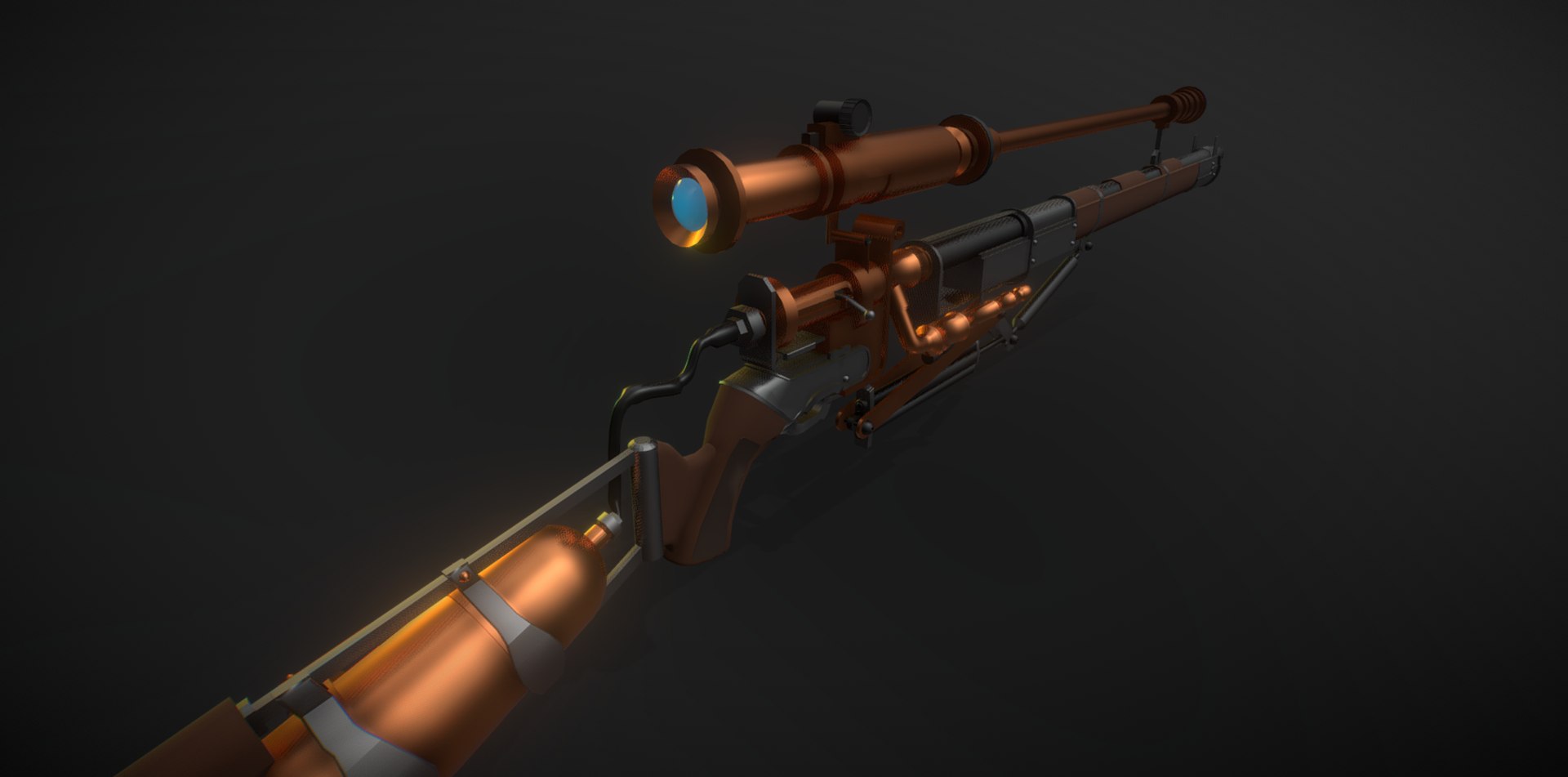 Steampunk Rifle 3D - TurboSquid 1543036