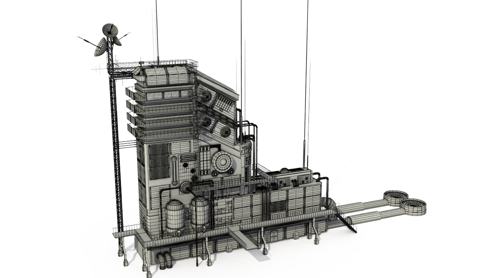 3d Communication Center Model
