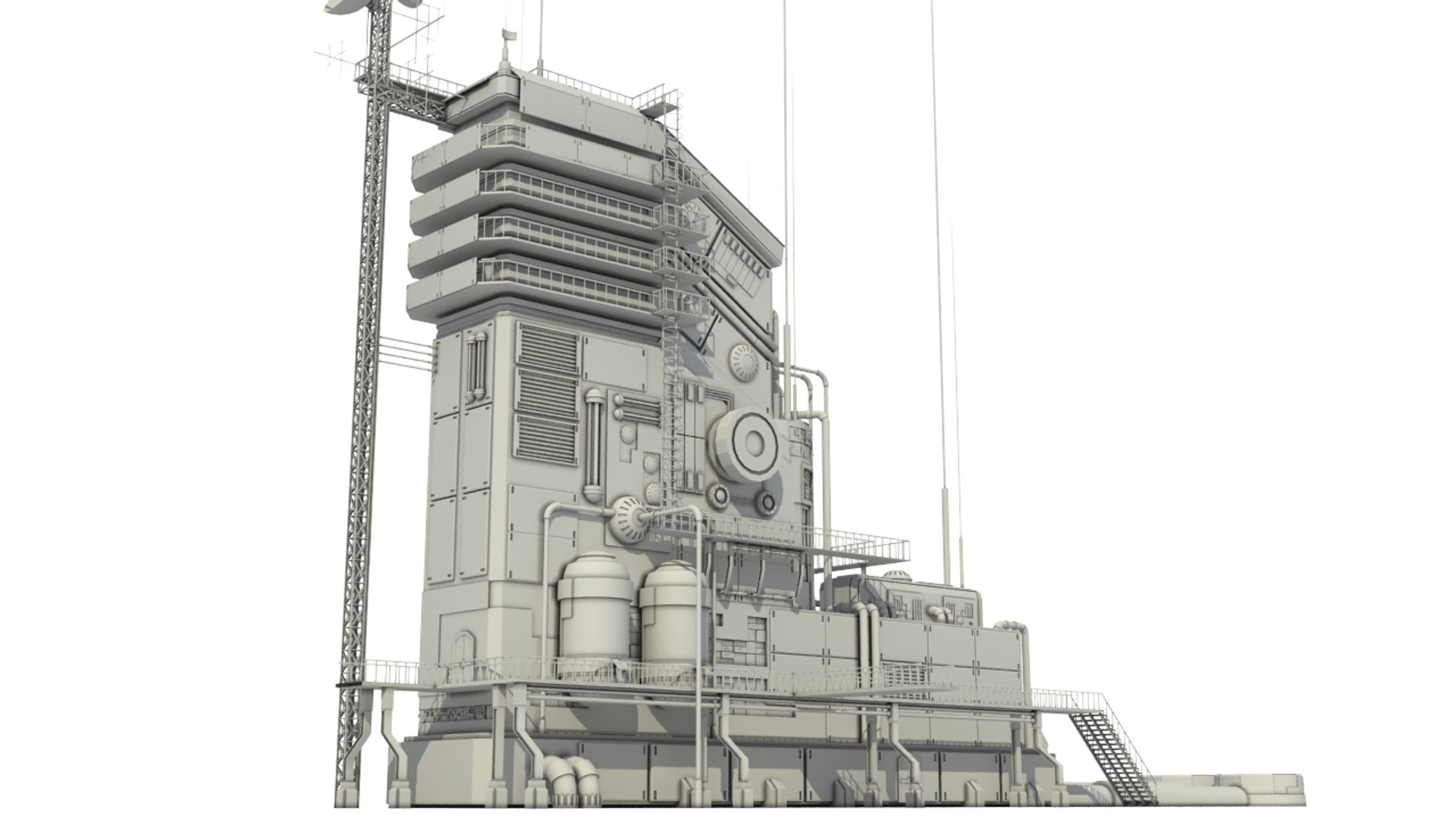 3d communication center model